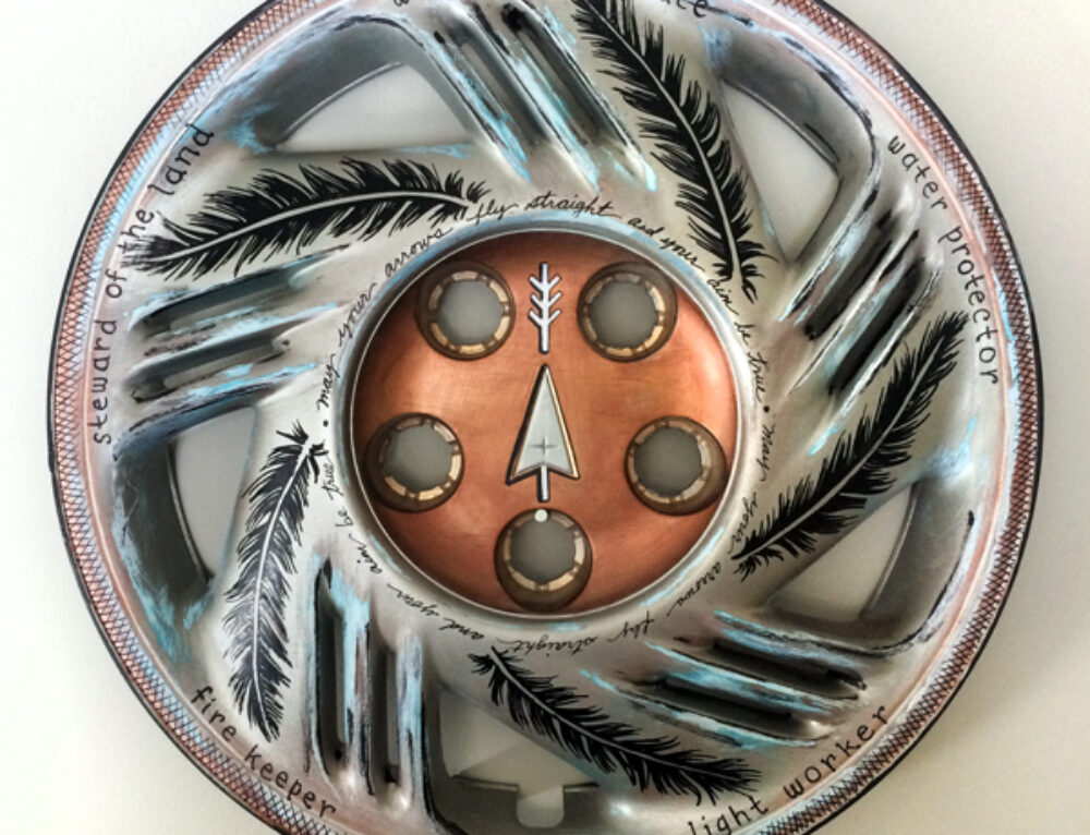 Car Crazy Painted Hubcap – Donna Gentile